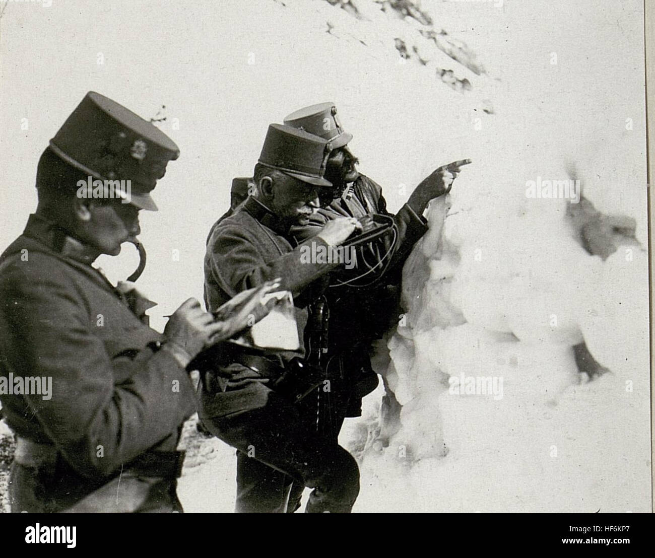 Excellency Conrad von Hötzendorf with his staff south of Passo della ...
