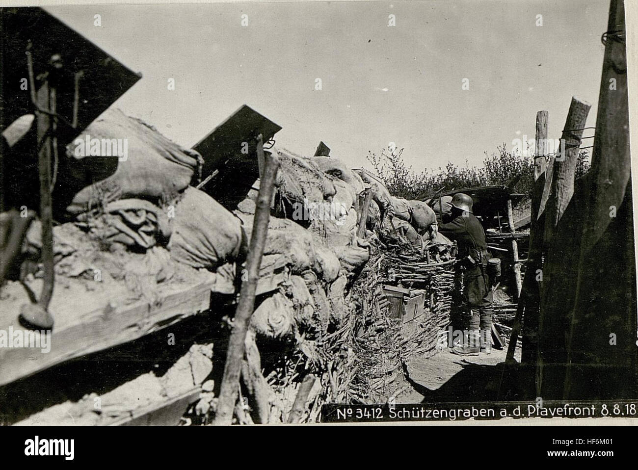 Trench at the Piave Front 8.8.18. 15621673) World War I, Europeana ...