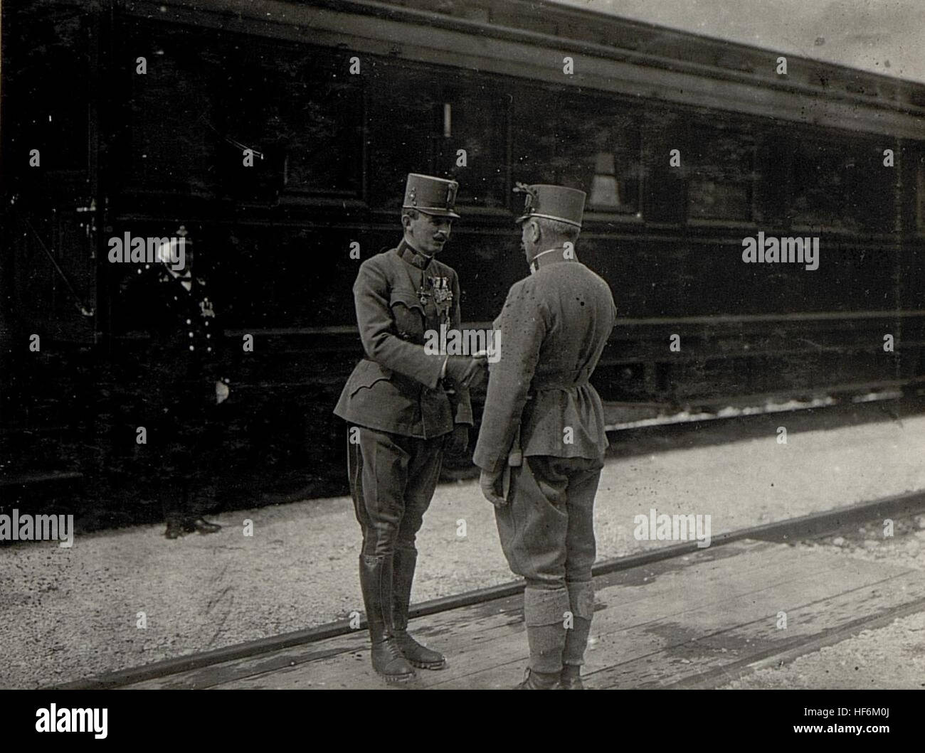 The parade of Infantry Regiment No. 59 before Emperor Karl in Trient ...