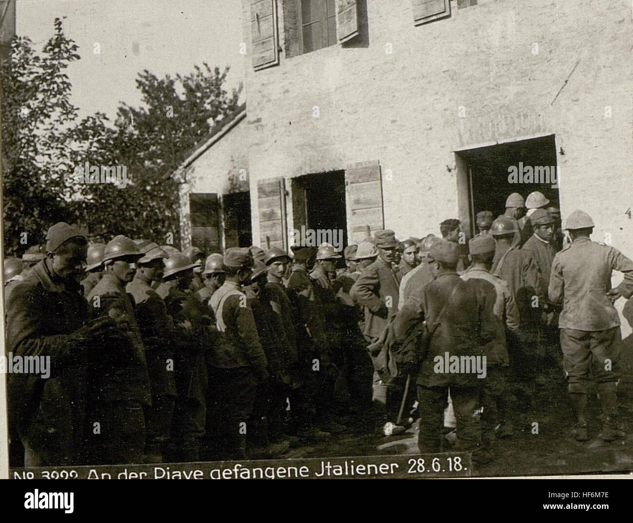 Italian prisoners of war captured near the Piave River on June 28, 1918 ...