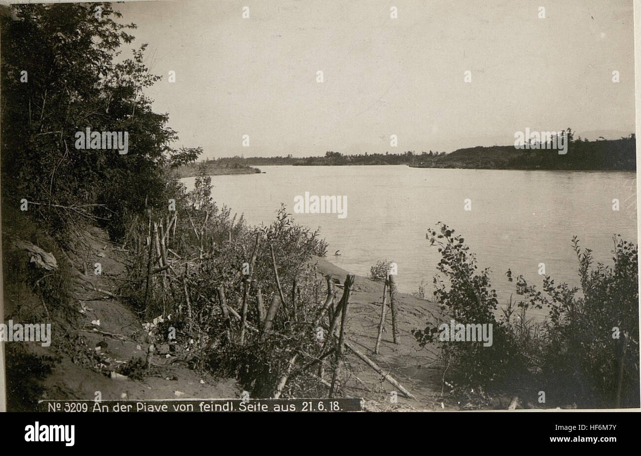 At the Piave River from the enemy side, June 21st, 1918, World War I ...