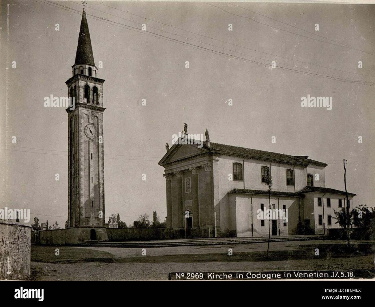Church in Codogne, Veneto, 17th May 1918, World War I, Europeana ...