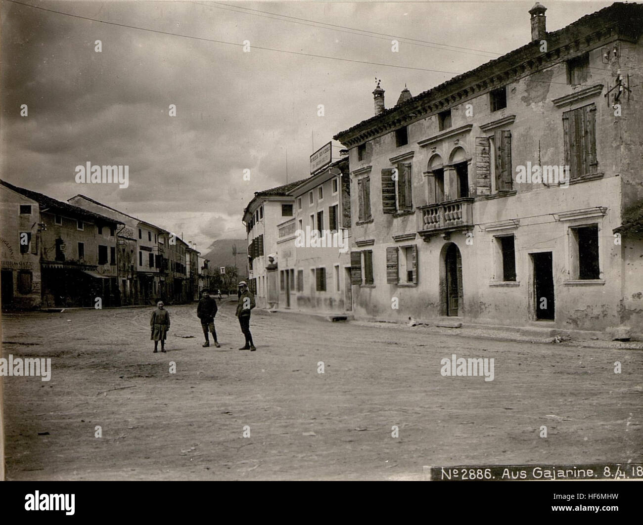 A historic wartime photograph from Gajarine, taken on 8 April 1918 ...