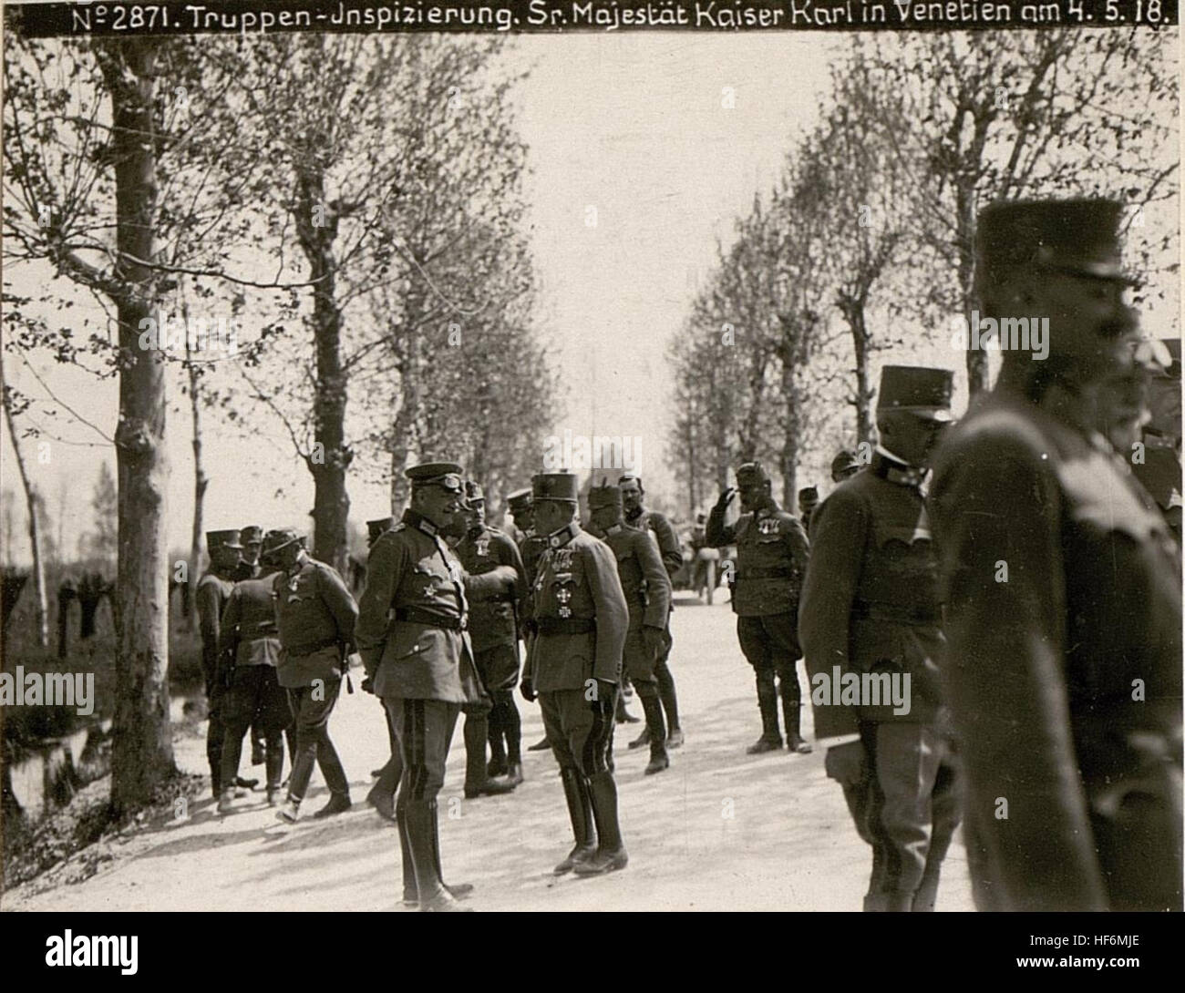 Photo from the Europeana Collections showing Emperor Karl inspecting ...