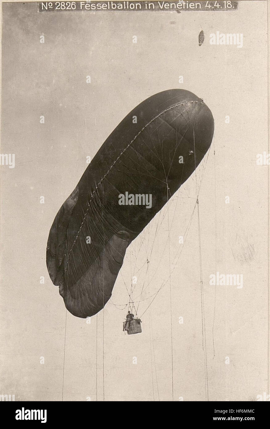Balloon observation in Venetian areas, 4.4.18, World War I Stock Photo ...