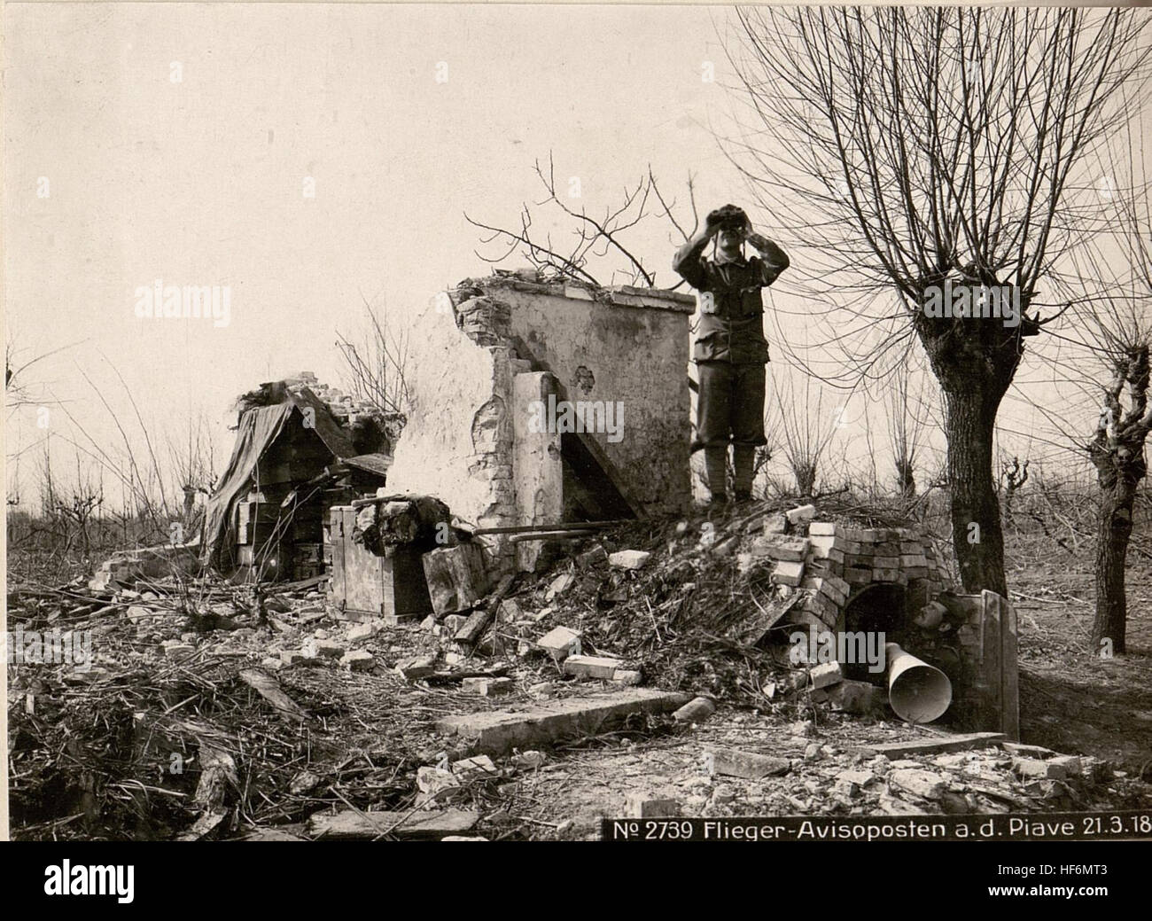 An aerial observation post on the Piave Front during World War I ...