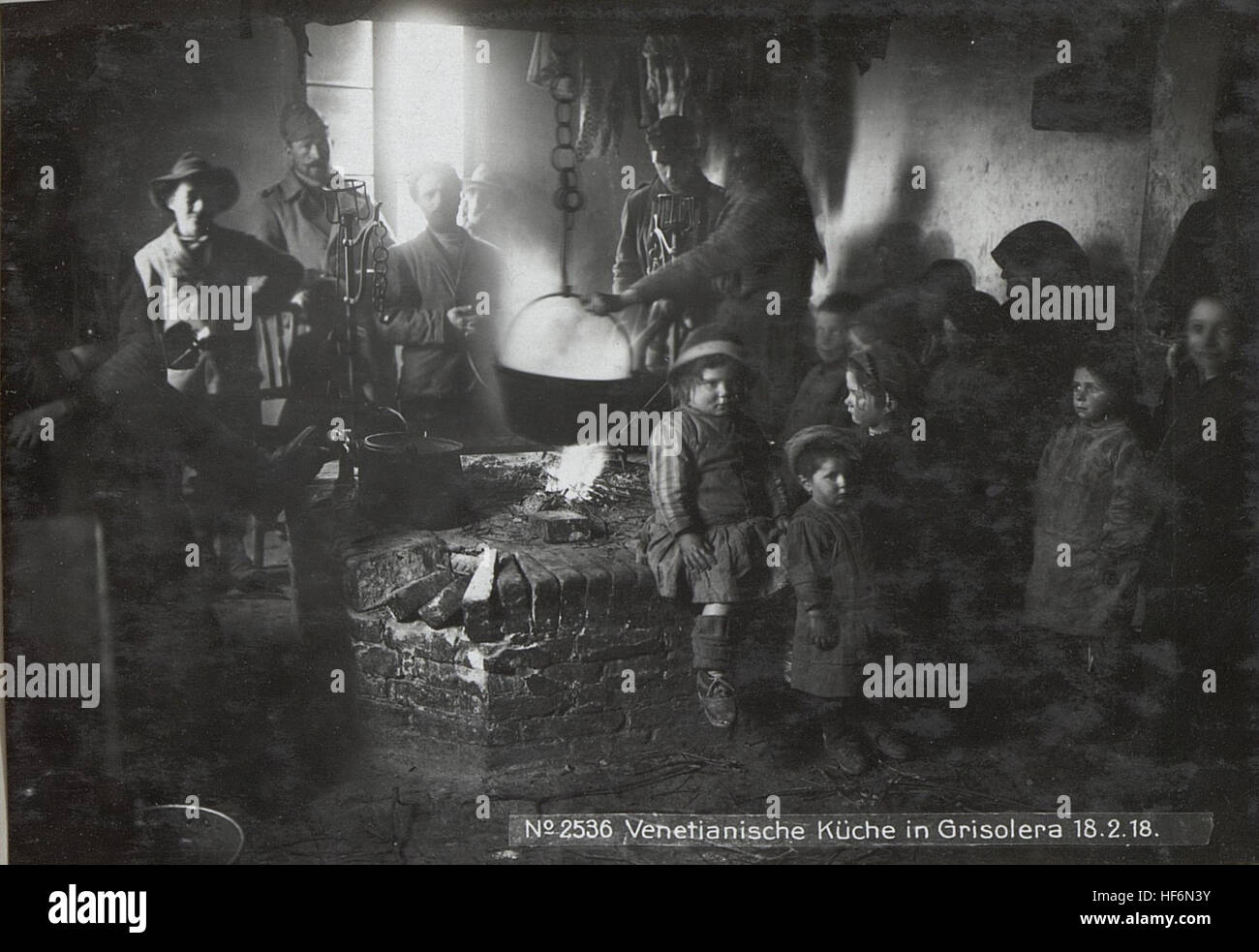 A historic image from the Piave Front during World War I, showcasing ...
