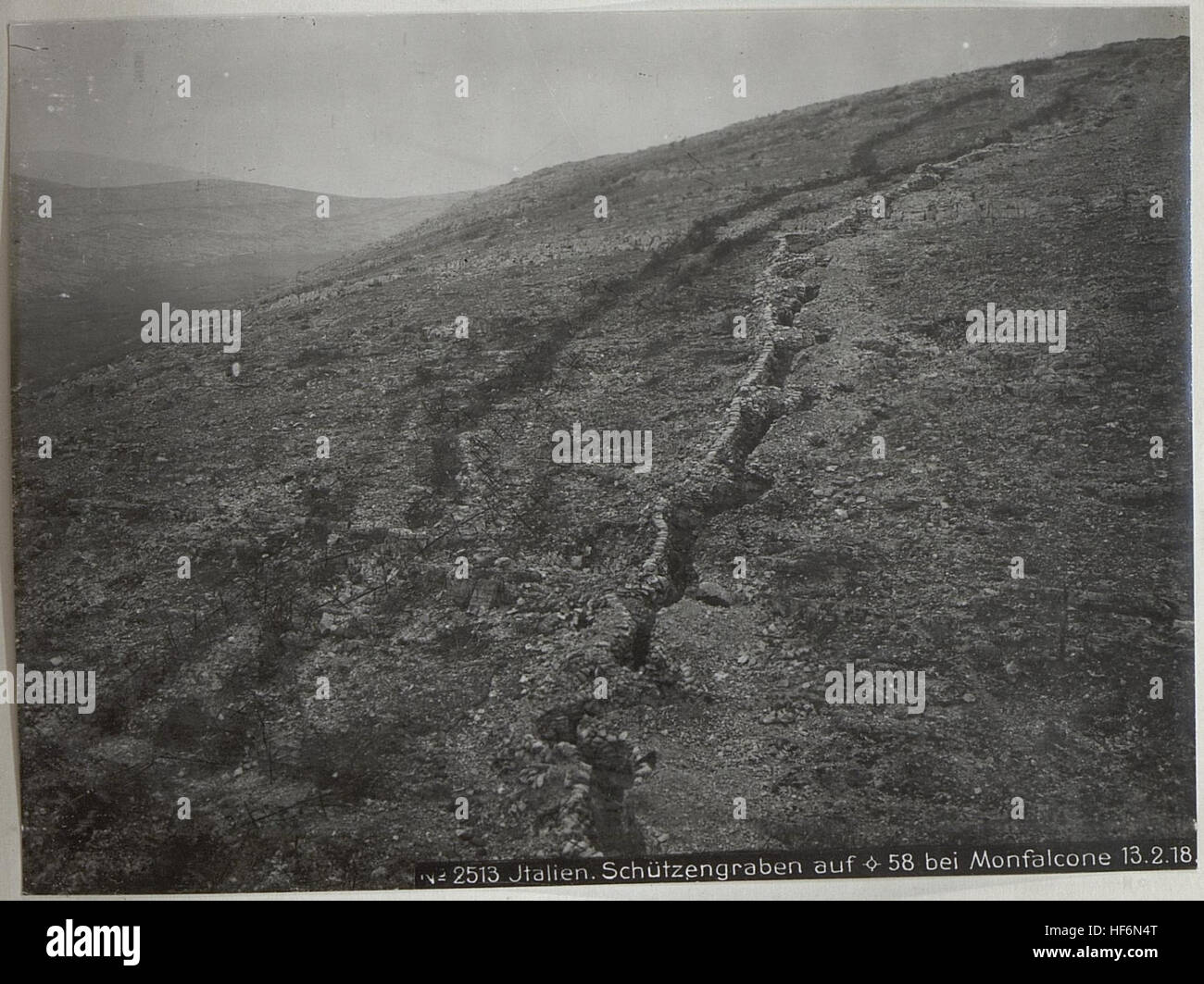 A photograph from the Piave Front during the First World War, showing ...