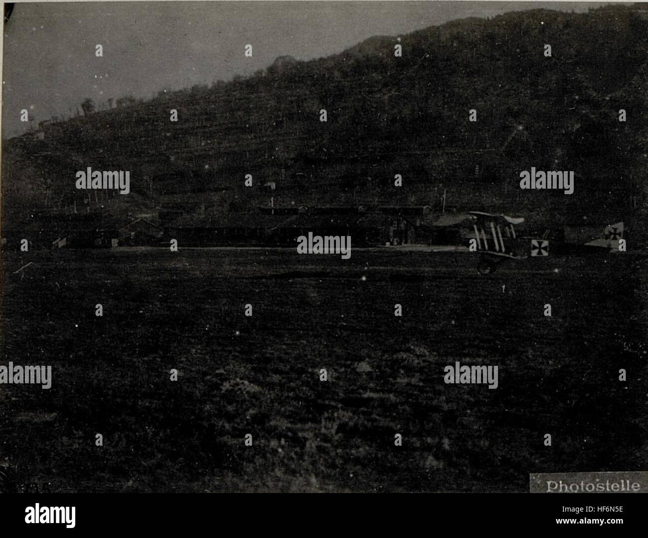 Airfield in Pergine, launch of a fighter aircraft during World War I ...