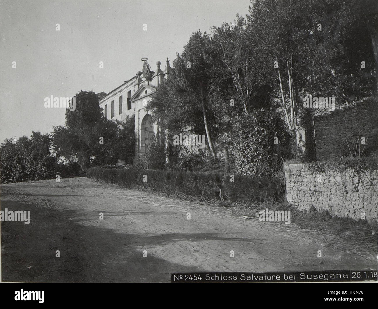 Salvatore Castle near Susegana on 26 January 1918 during World War I ...