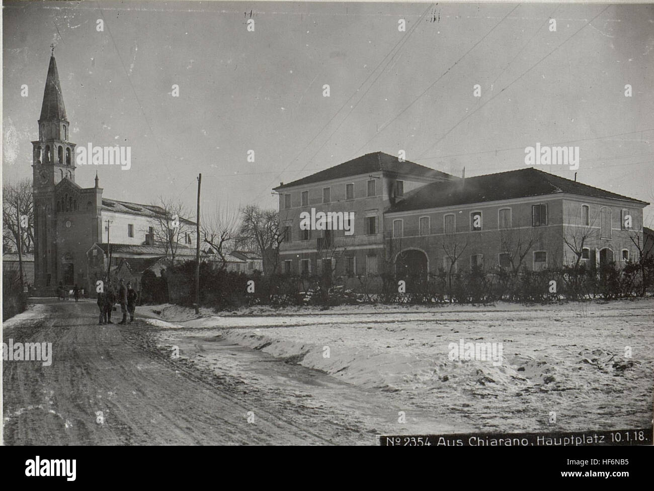 A photograph from Chiarano, depicting the main square on January 10 ...