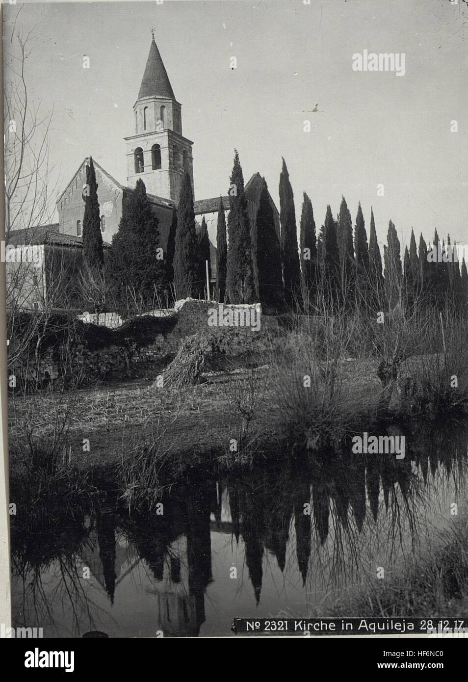Church in Aquileja, December 28, 1917, during World War I, Piave Front ...