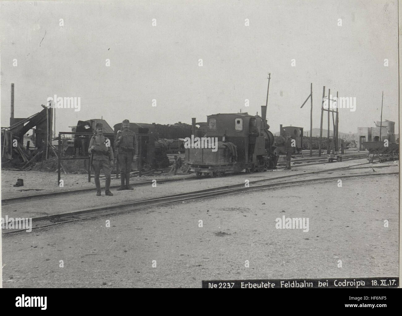 A captured field railway at Codroipo, Italy, from November 18, 1917 ...