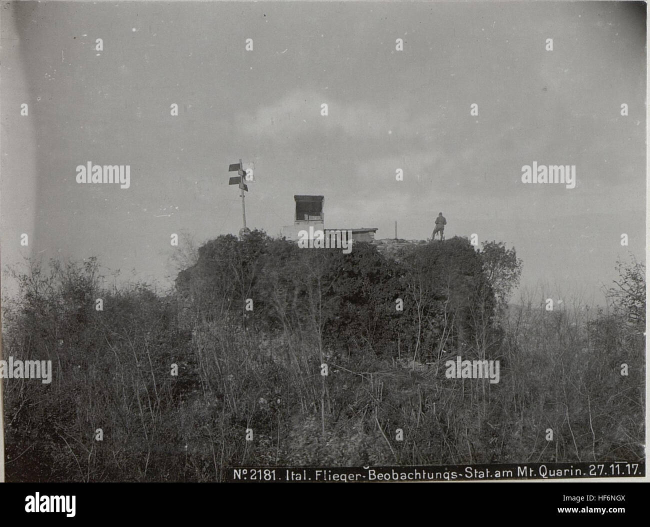 Italian Air Observer Station at Mount Quarin, 27th November 1917, World ...