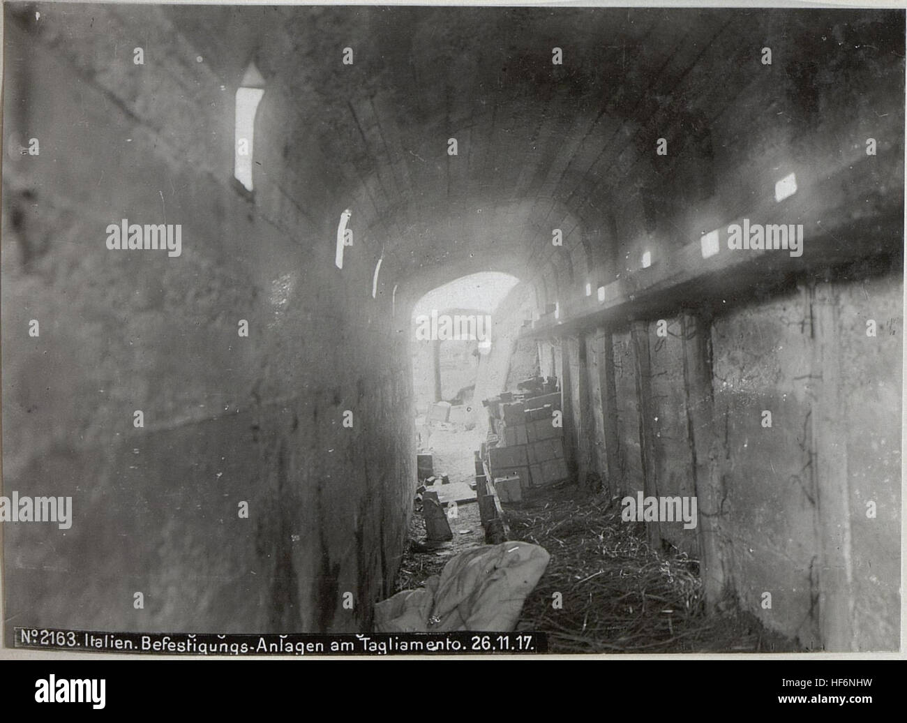 Italian fortifications on the Tagliamento River, 26th November 1917 ...