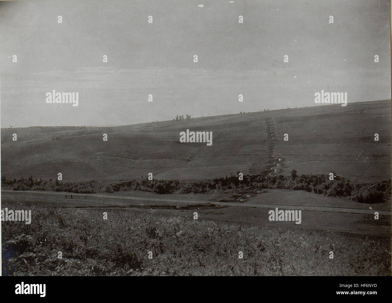 A photograph showing reserve positions at Toporoutz during World War I ...