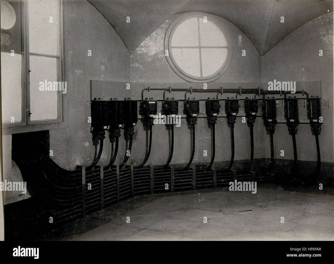 A photograph of the telephone and telegraph headquarters in Trient ...