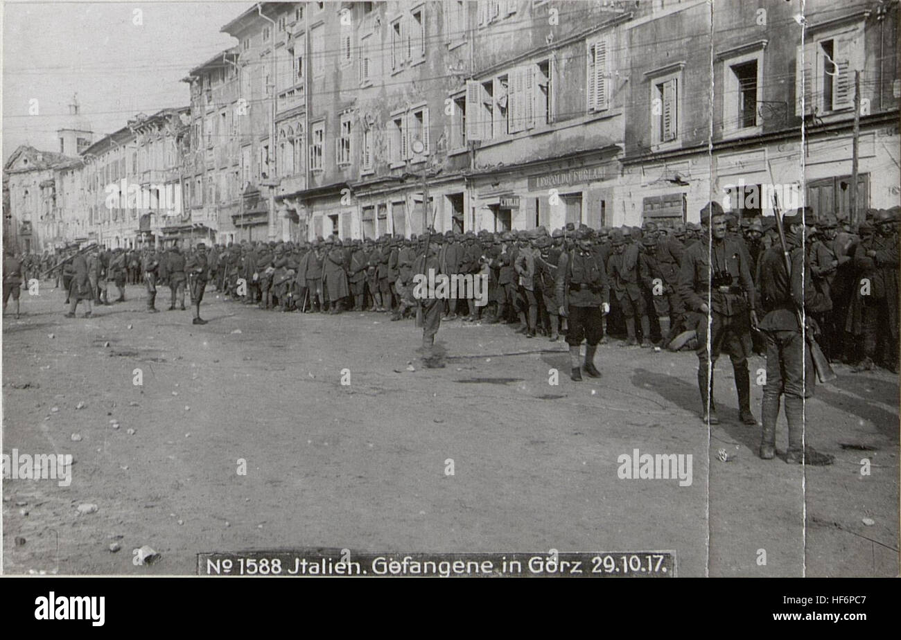 Italian prisoners of war in Görz, October 29, 1917, during World War I ...