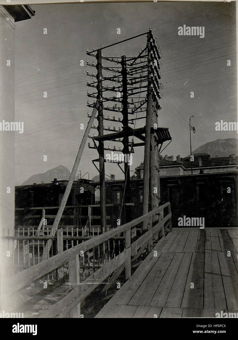 Telephone and telegraph central station in Trento during World War I ...