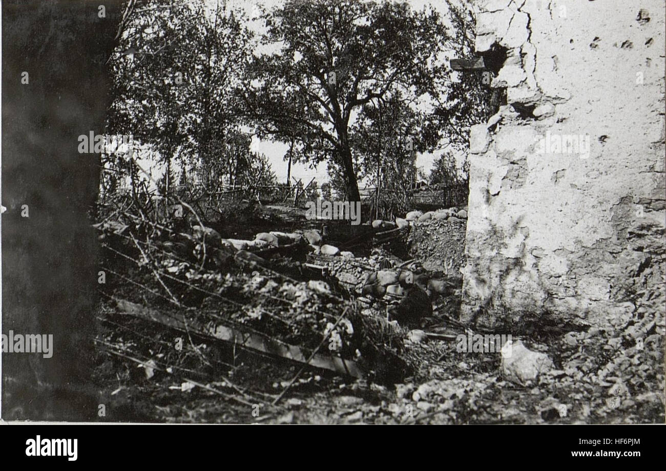 A photograph showing both friendly and enemy military positions in a ...