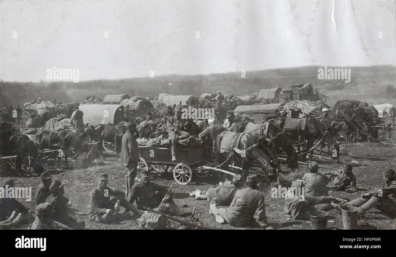 Train camp on the Isonzo front during World War I Stock Photo - Alamy