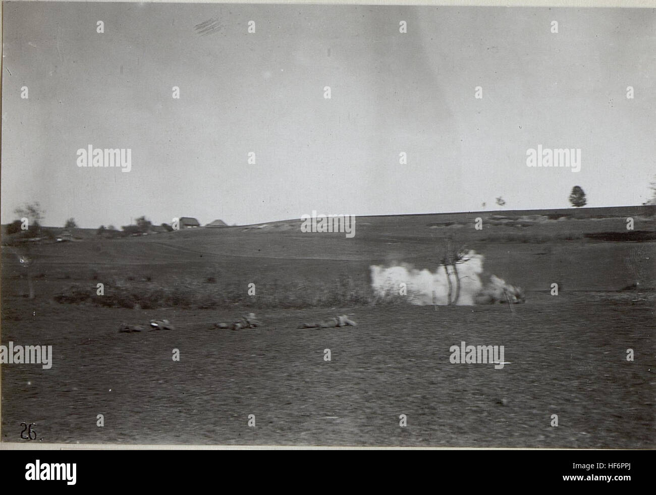 An explosion from a hand grenade during an engagement with Infantry ...