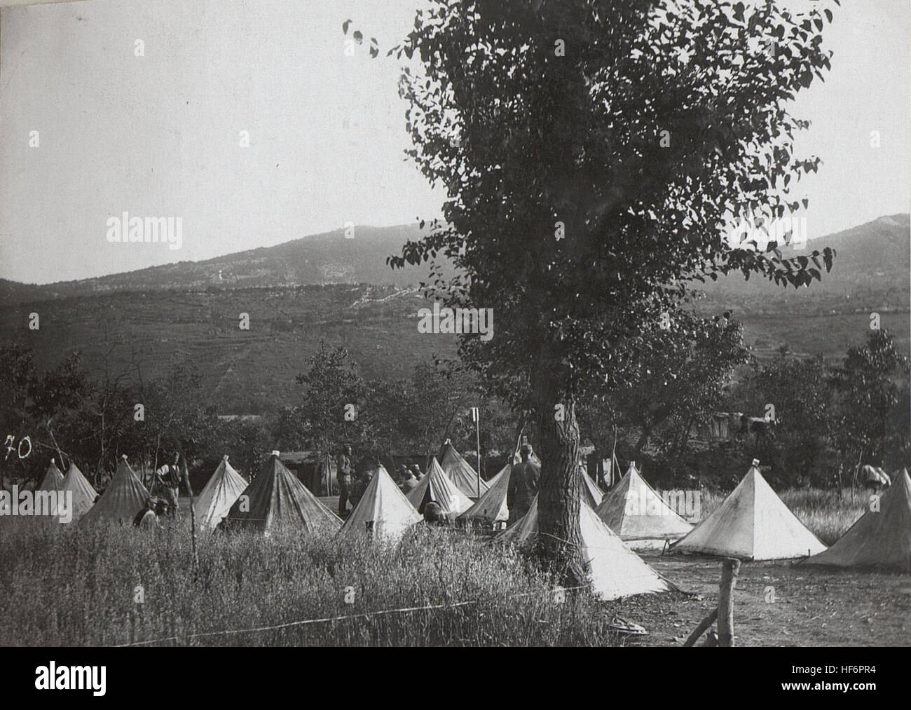 A military tent camp on the Isonzo Front during World War I ...