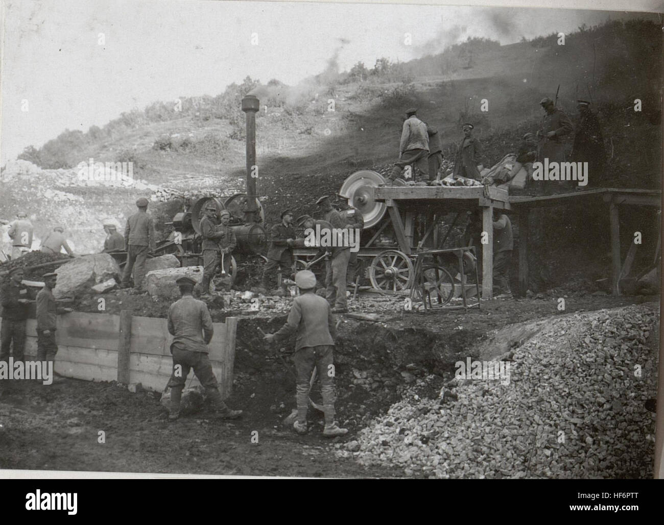 Quarry machine on the Isonzo front, World War I, Europeana Collections ...