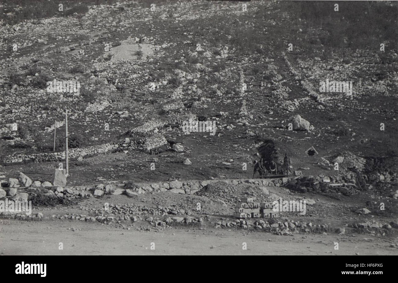 Aid station on the Isonzo Front, September 7, 1917, during World War I ...