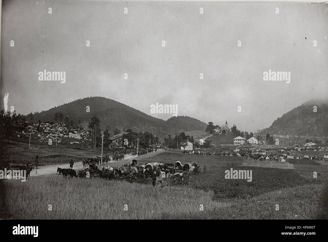 A military train camp in Ternovanerwalde on August 27, 1917, during ...
