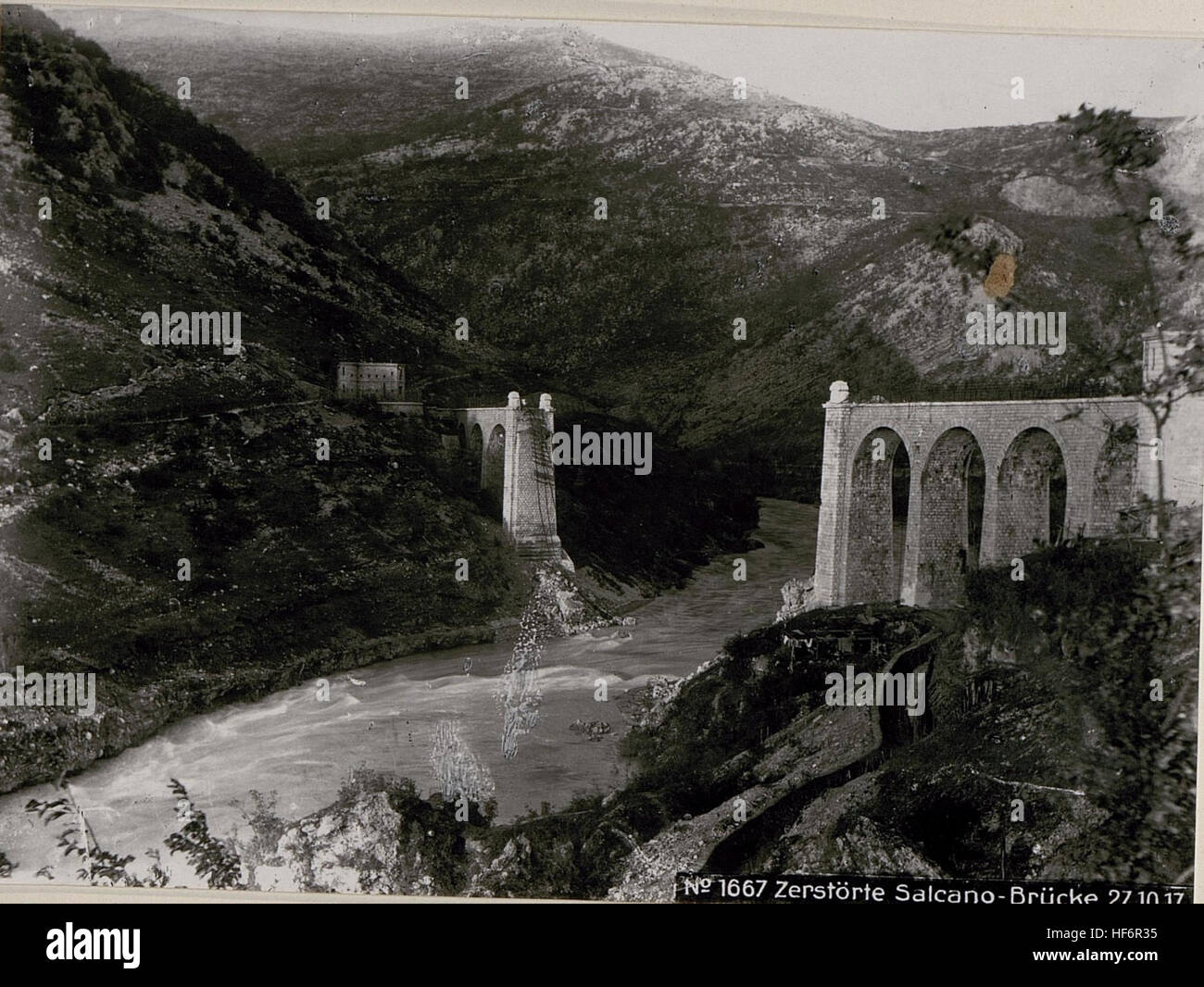 Destroyed salcano bridge hi-res stock photography and images - Alamy
