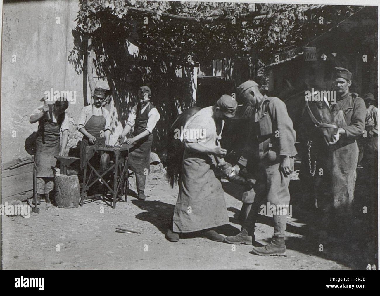 A field forge on the Isonzo Front, part of the German military ...