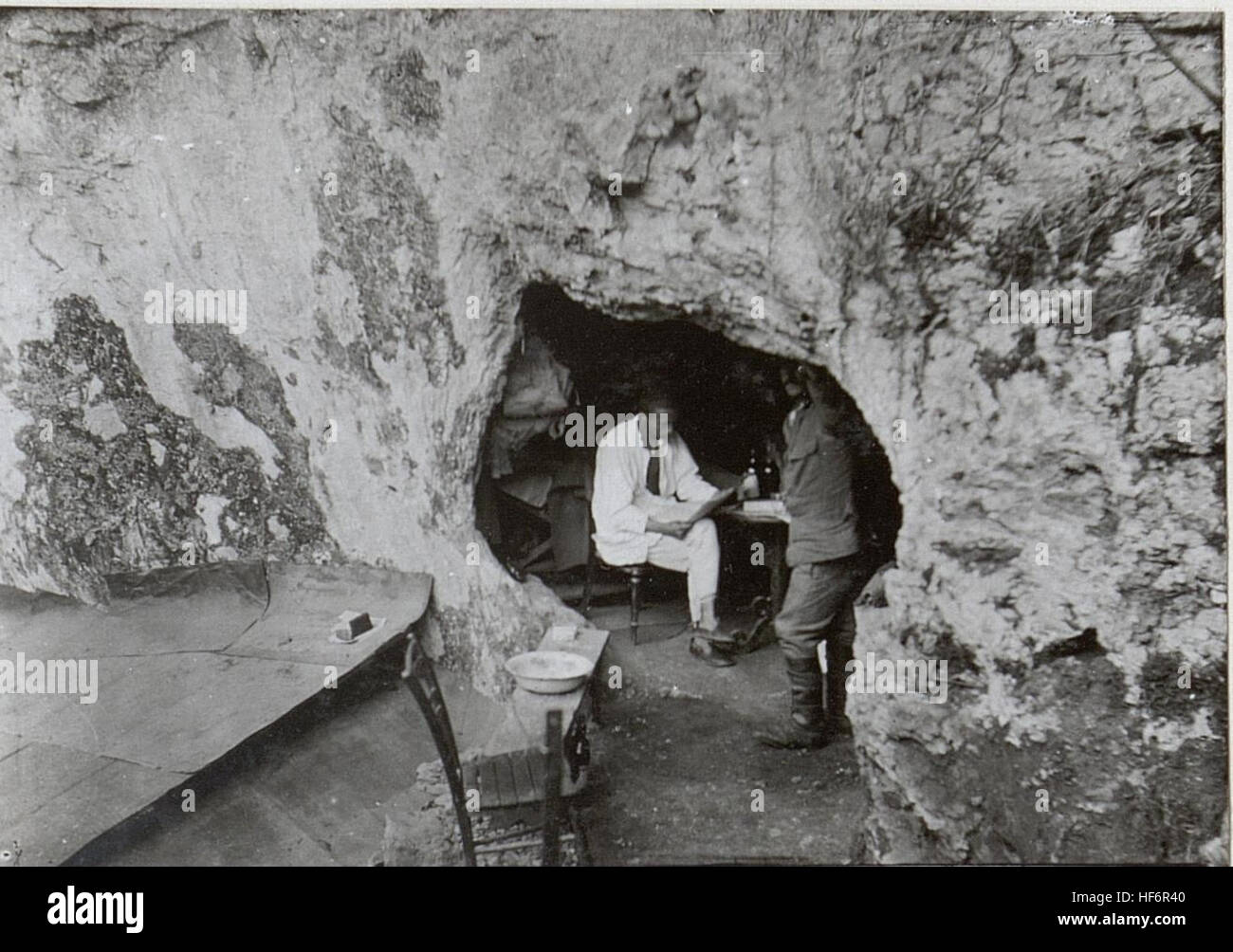 A photograph of a first-aid station inside a cave, taken on September 6 ...