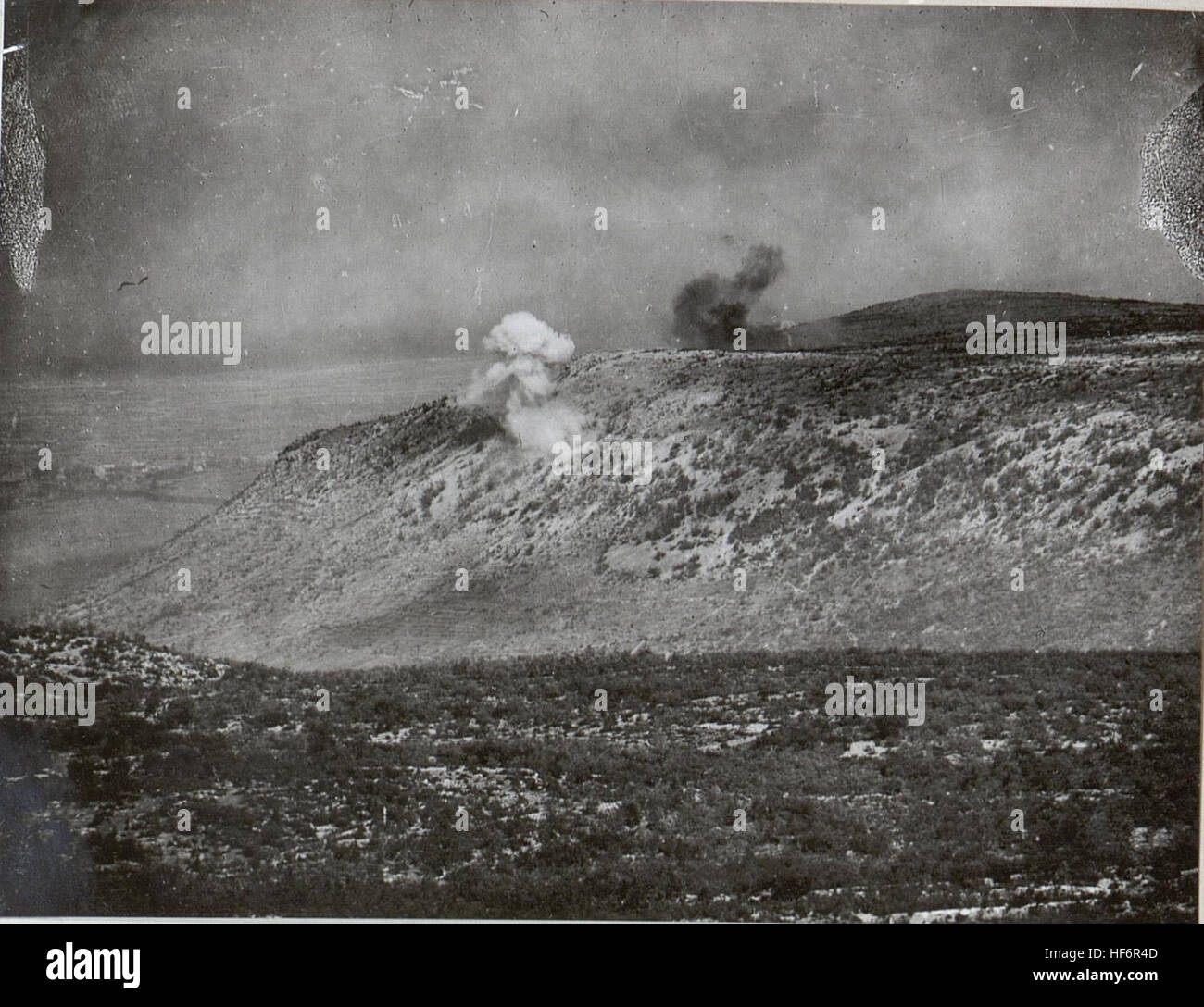 Enemy shell hits on the Karst Plateau, September 3, 1917, World War I ...