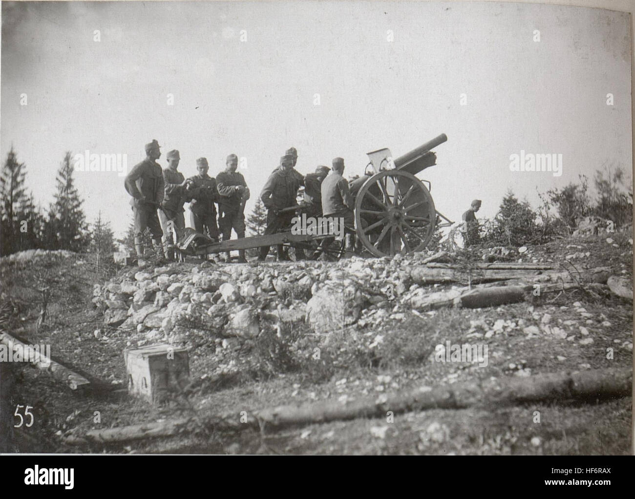 Artillery position in Ternovan Forest. 6.9.17, World War I, Europeana ...