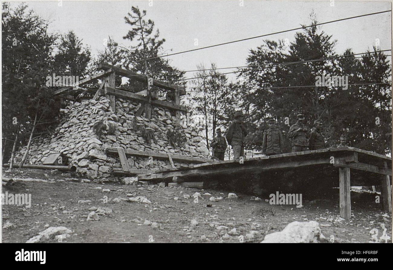 Cable car system installation on 7th September 1917, World War I ...