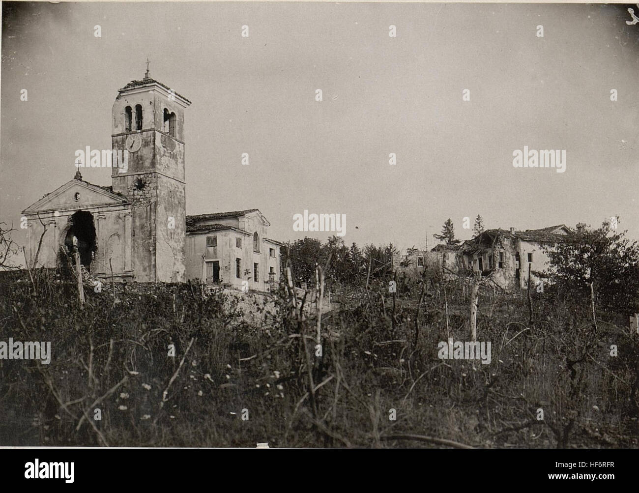 A photograph taken on August 29, 1917, showing the church in Vogersko ...