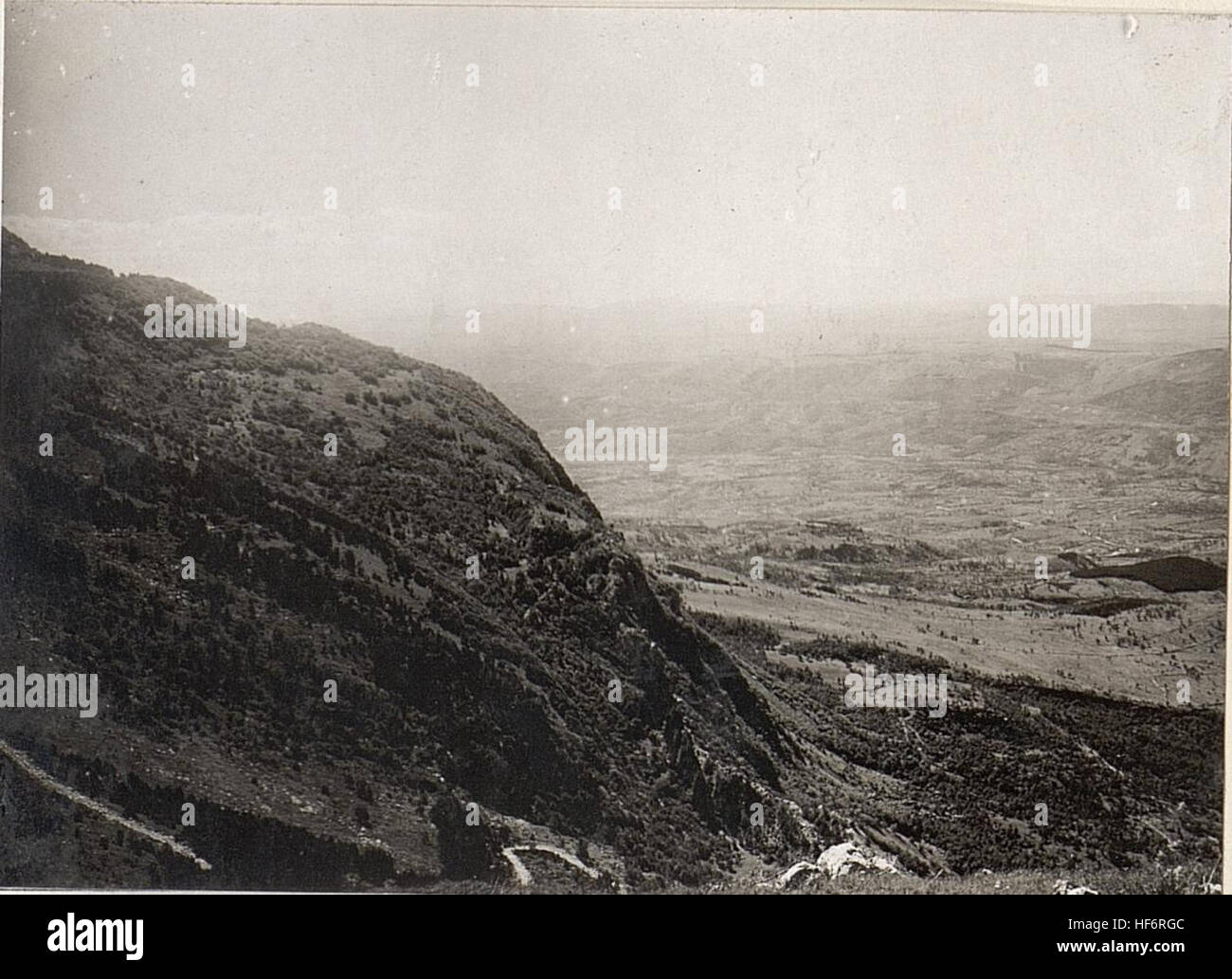 View into the Wippach Valley, August 30, 1917, World War I, historical ...