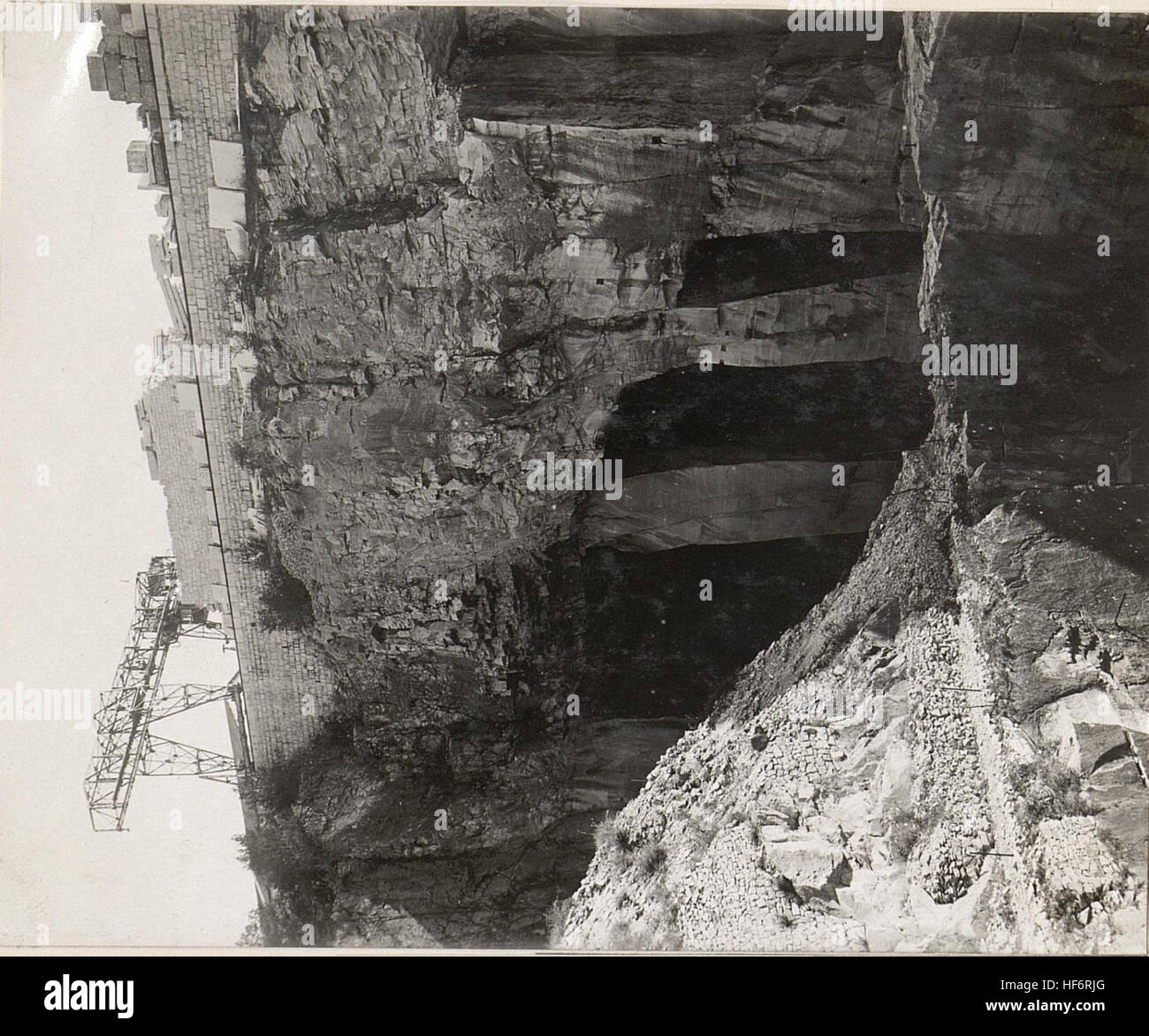 A Roman cave photographed on August 26, 1917, during World War I Stock ...