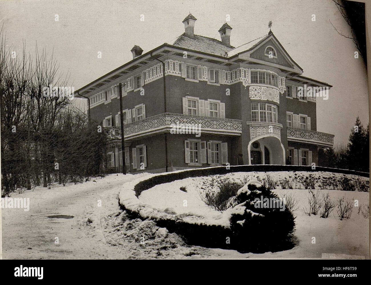 A view of the Villa of the Army Commander in Levico, Italy, during ...
