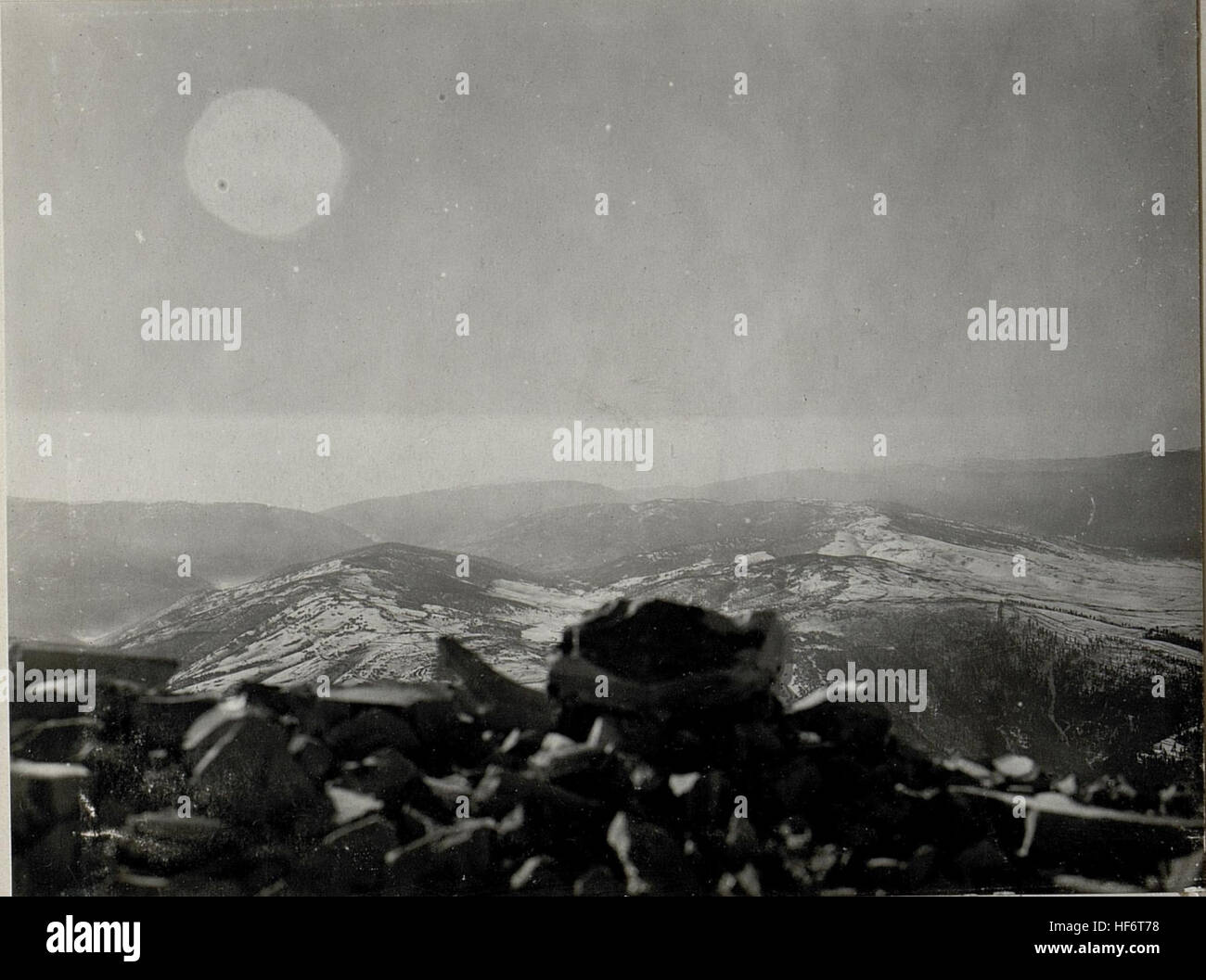 Panoramic view from Monte Spil, showing the Asiago Plateau and military ...