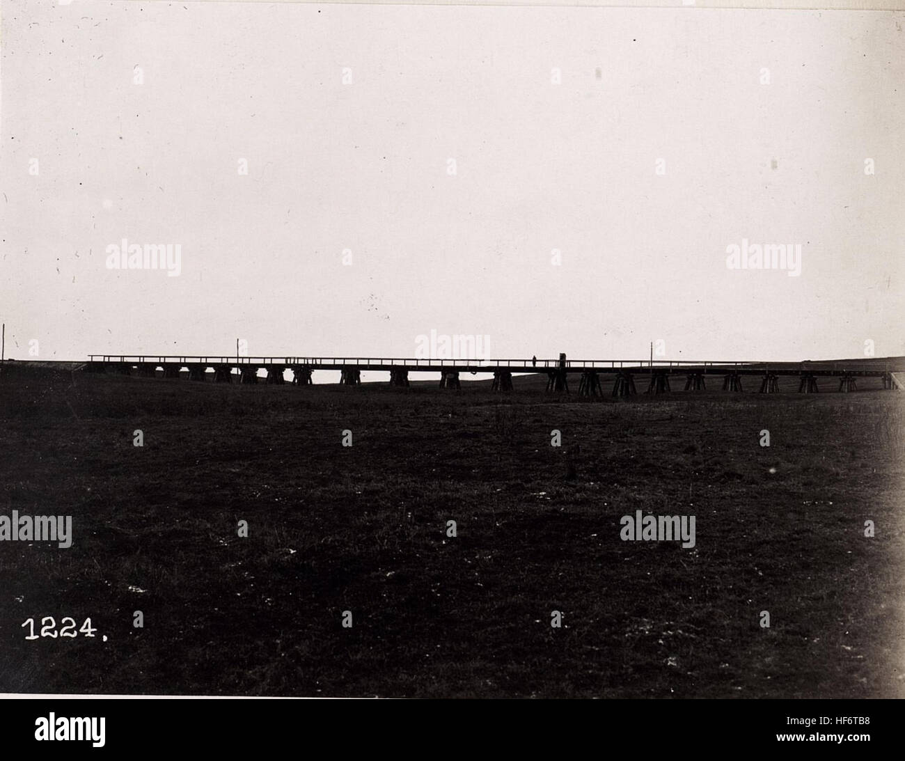 Bridge photograph of Grubiszow, 17th February 1918, during World War I ...