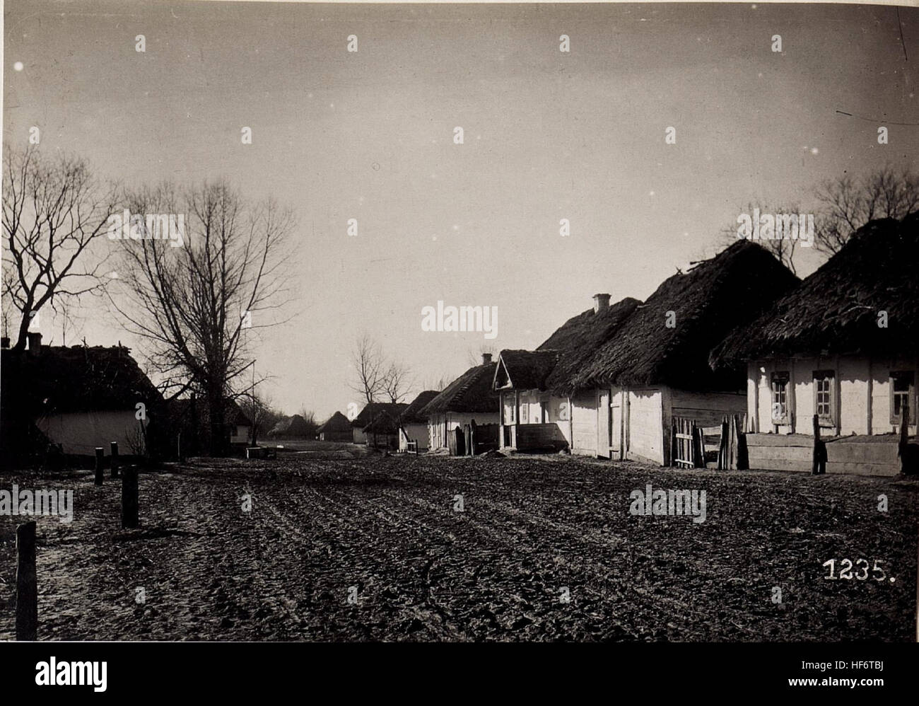 A village view of Ostrowok, taken during World War I on February 17 ...
