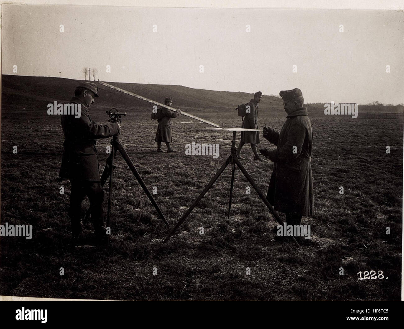 A photograph showing triangulation work by Fähnr. Cherczepa during ...