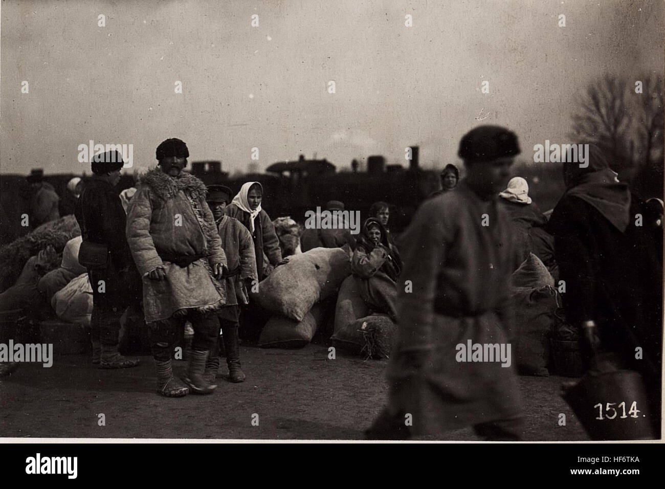 Returning emigrants in Wladimir-Wolynskij, Ukraine, on March 21, 1918 ...