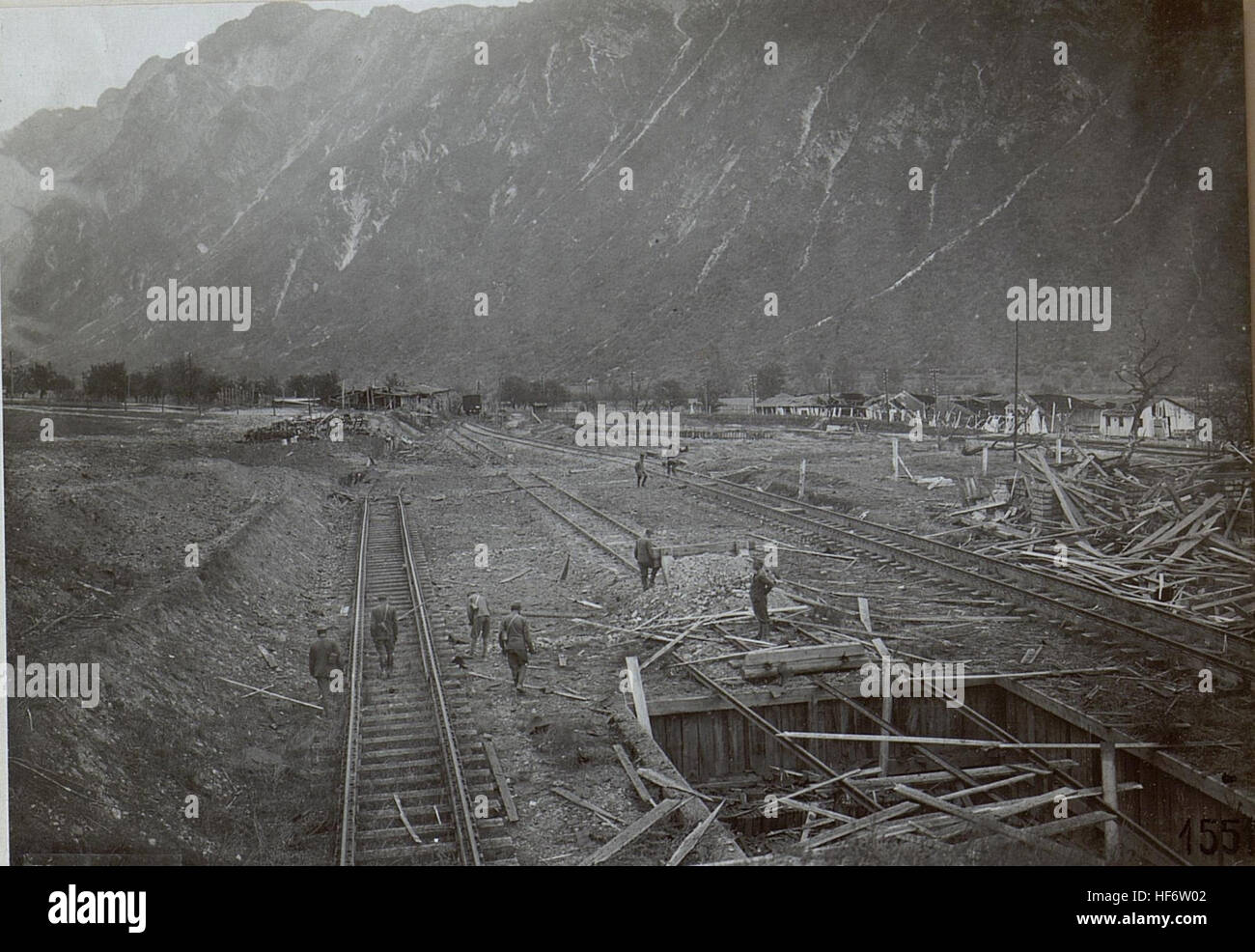 Explosion disaster at Barco, captured in a World War I-era photo, part ...