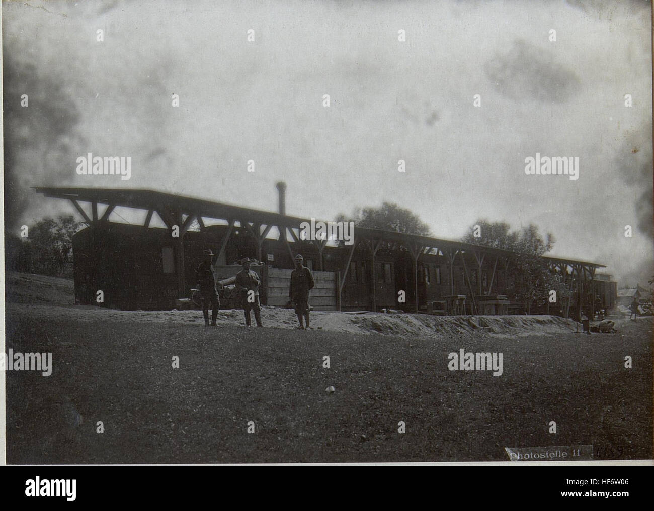 Historic photograph from the First World War showing a scene related to ...