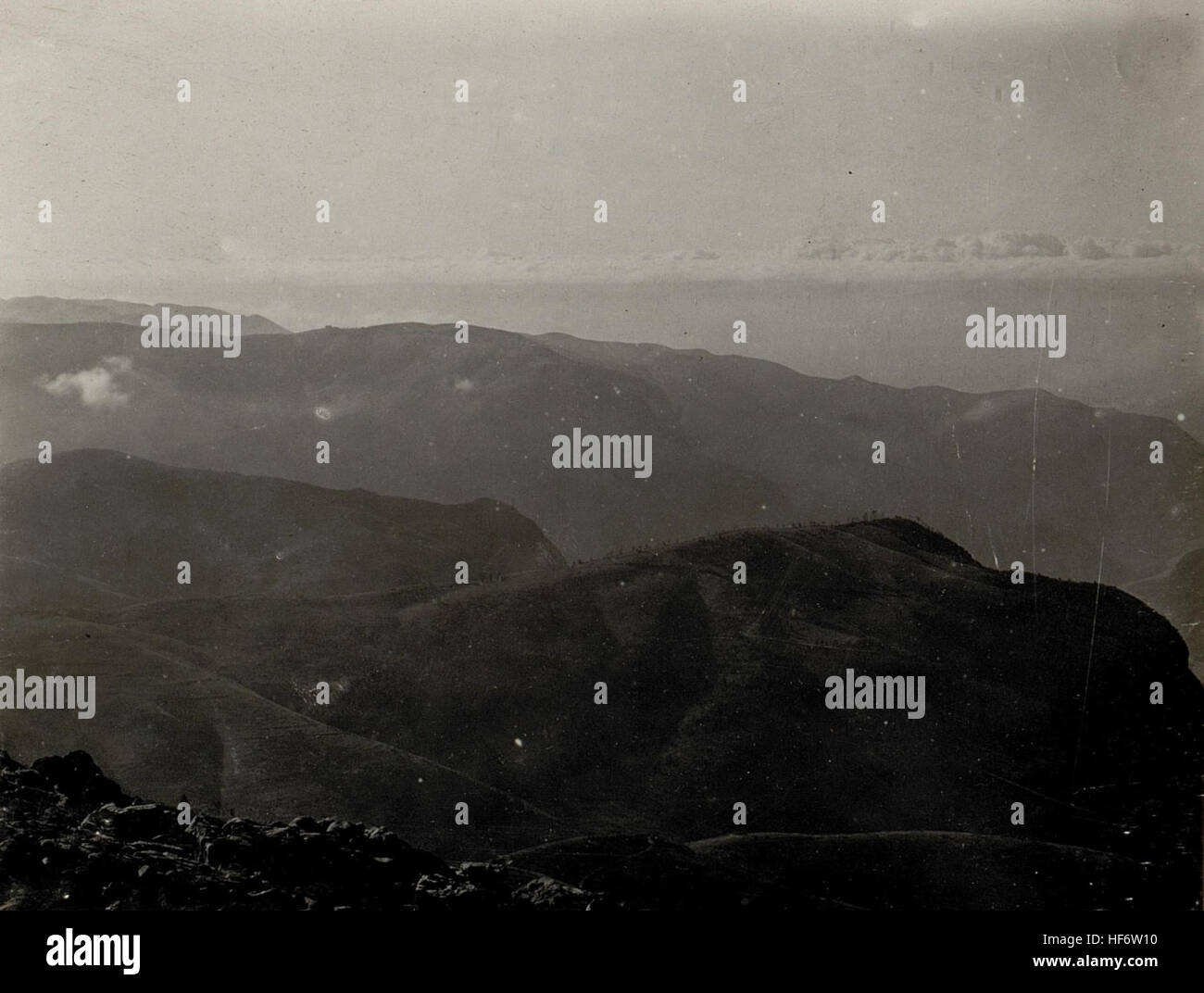 Panorama view from the southern slope of Meletta di Gallio, World War I ...