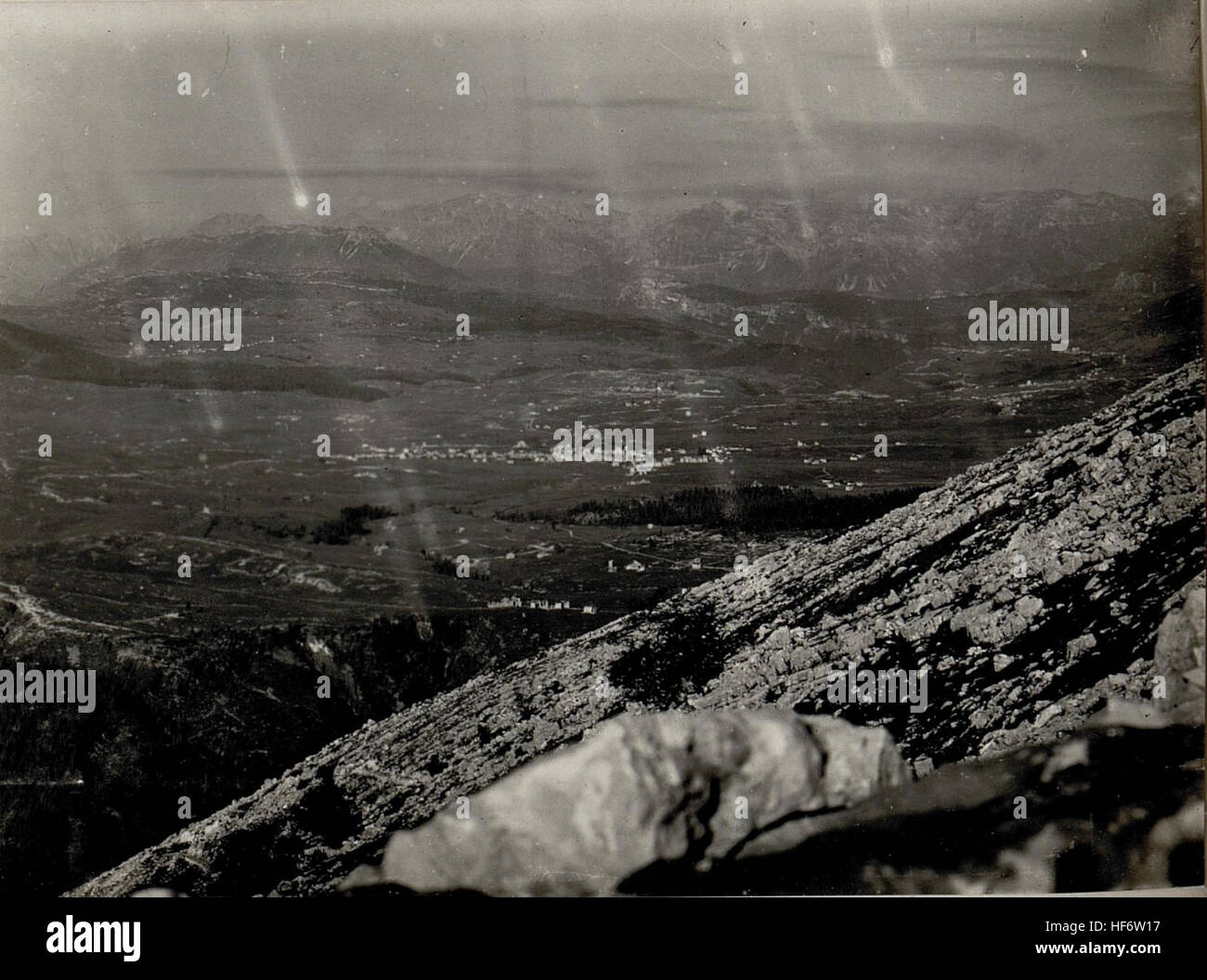 A panoramic view of Meletta di Gallio’s south slope during World War I ...