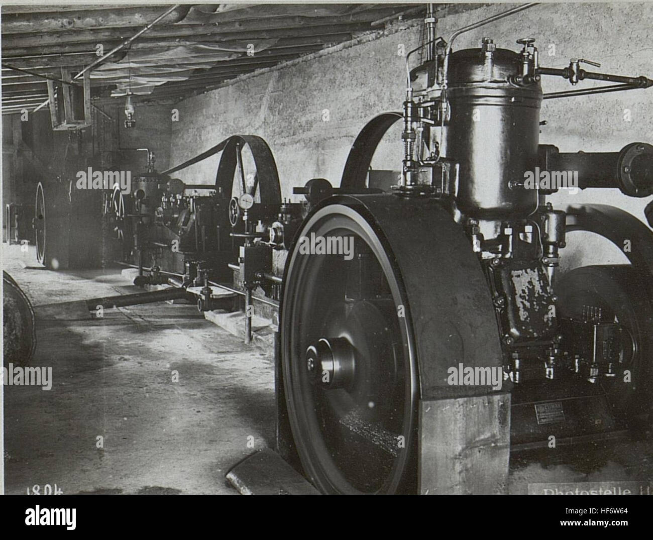 An interior view of the Stonar Pump Station, showing its mechanical ...